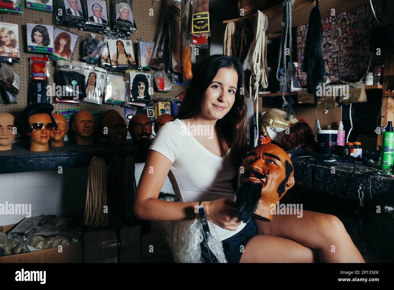 Karina Stanton works on a model at Characters Unlimited in Boulder City ...