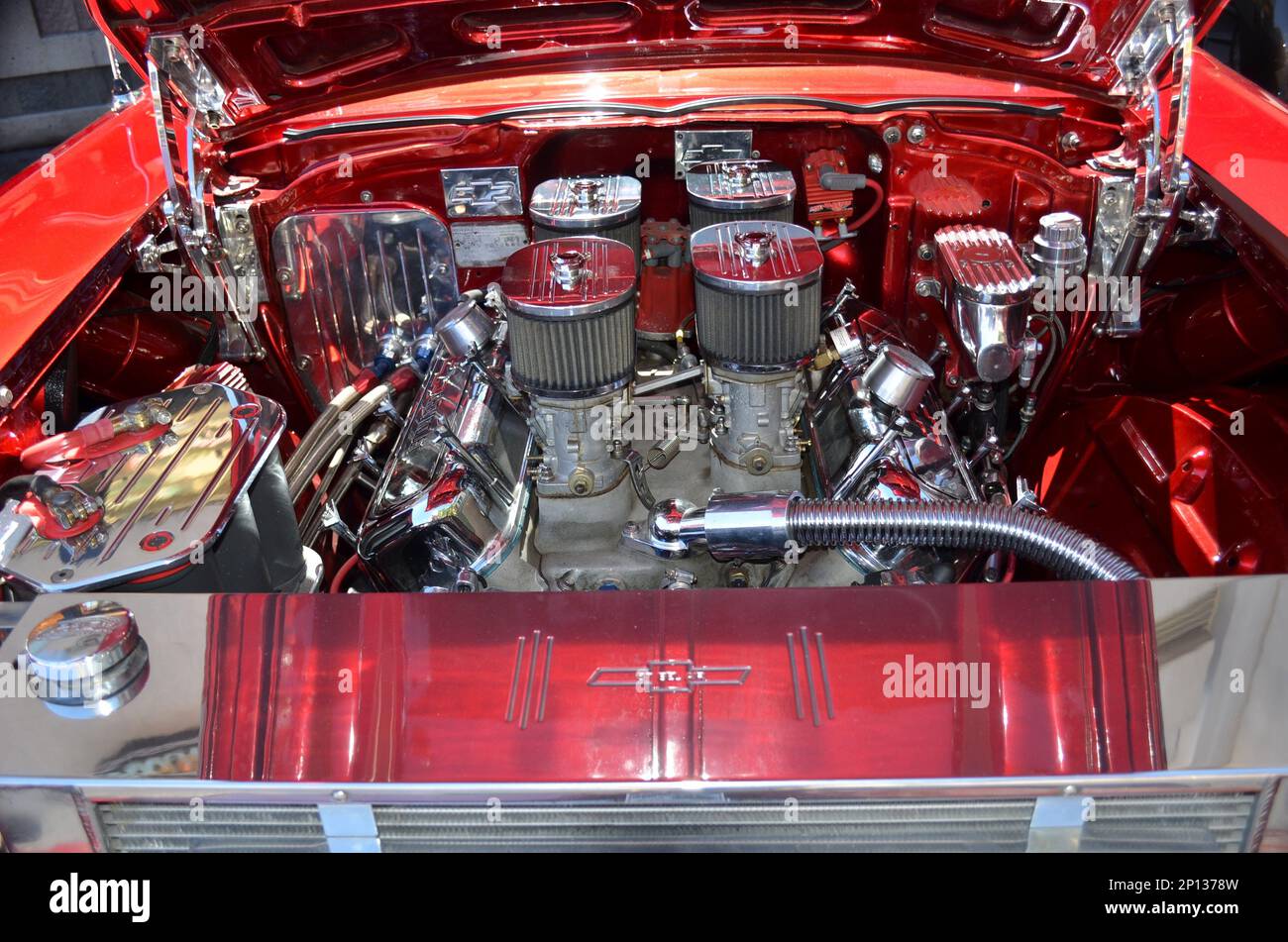 August 04 2016: Custom engines with plenty of horsepower are on display ...