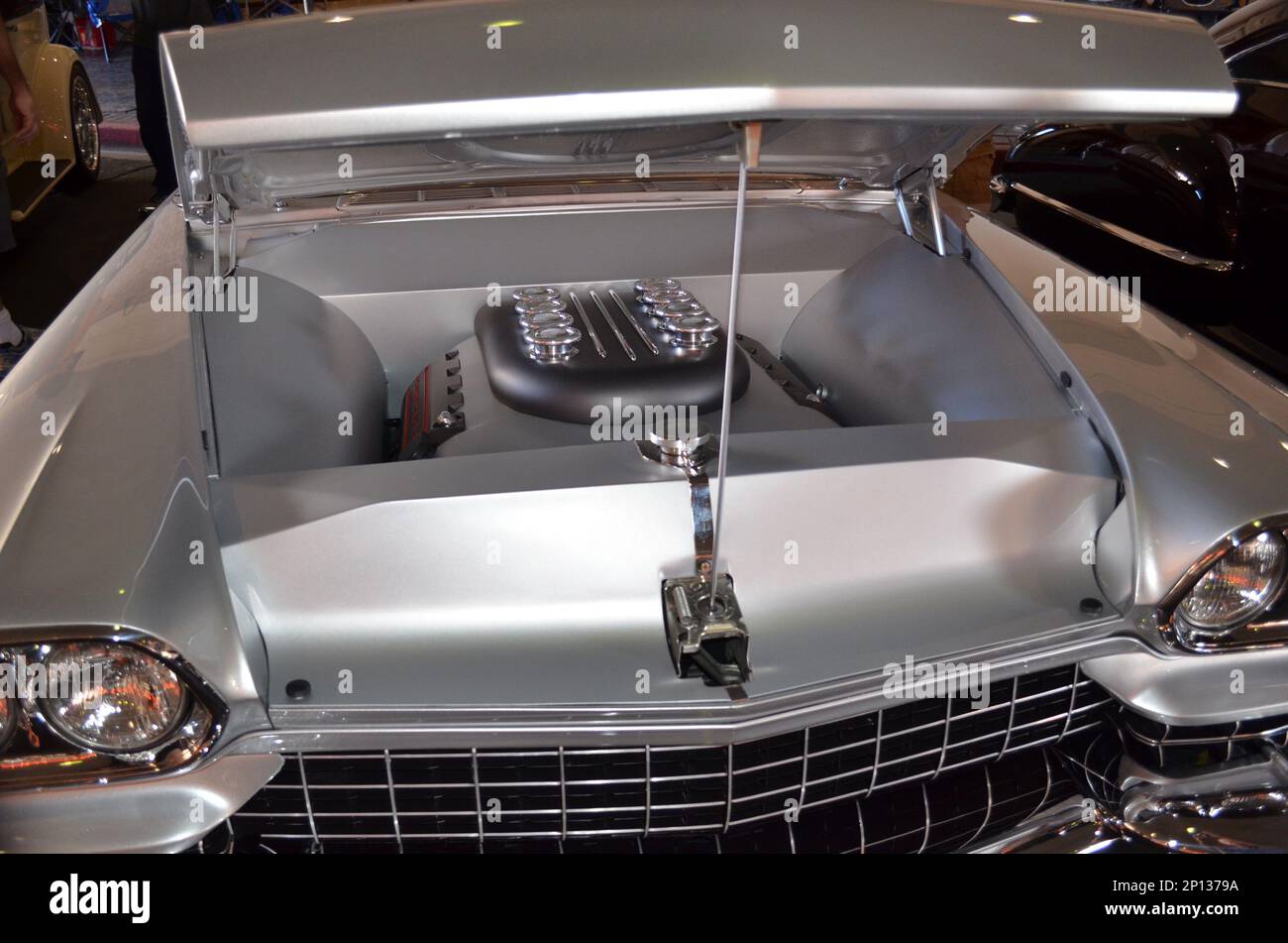 August 04 2016: Engine compartment on the 1960 Dodge Phoenix ...