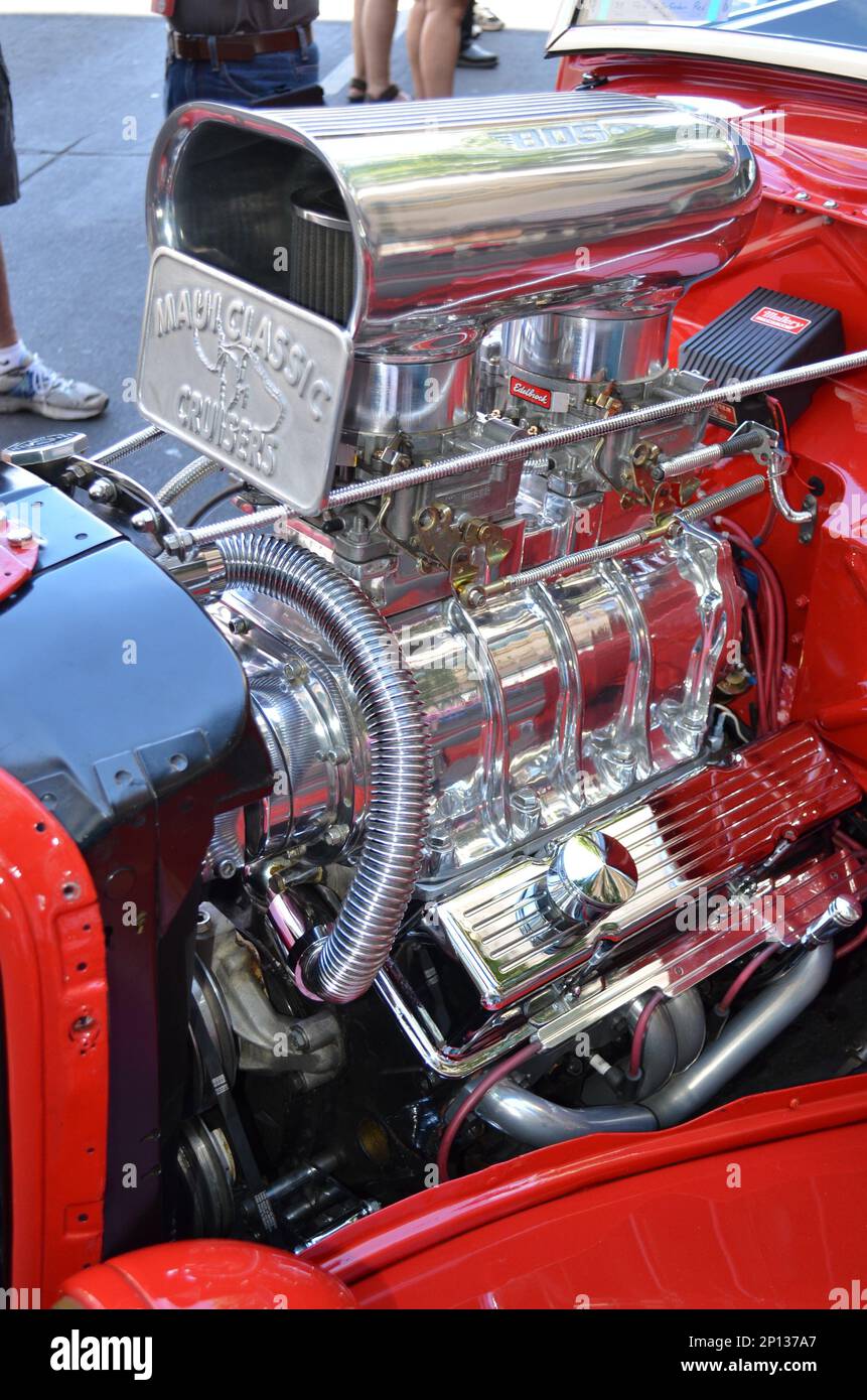 August 04 2016: Plenty of horsepower in the engine of the custom 1939 ...