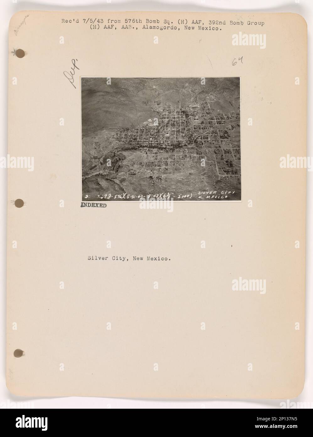 New Mexico - Silver City through Zuni Buttes, Aerial Photograph Stock ...