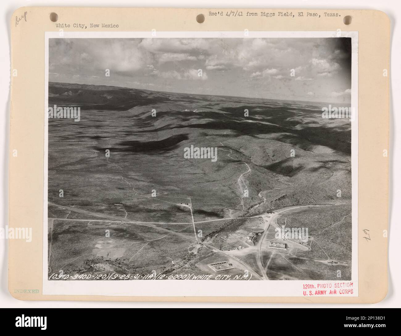 New Mexico - Silver City through Zuni Buttes, Aerial Photograph Stock ...