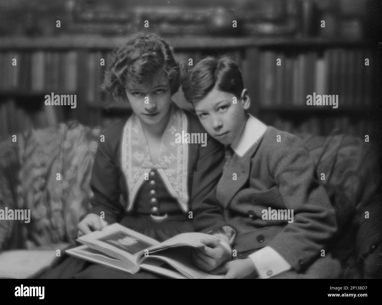 Dickerson, Master, and sister, portrait photograph, 1916 Jan. 5 Stock ...