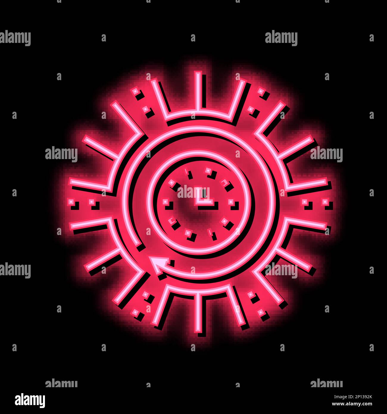 time running future neon glow icon illustration Stock Vector Image ...
