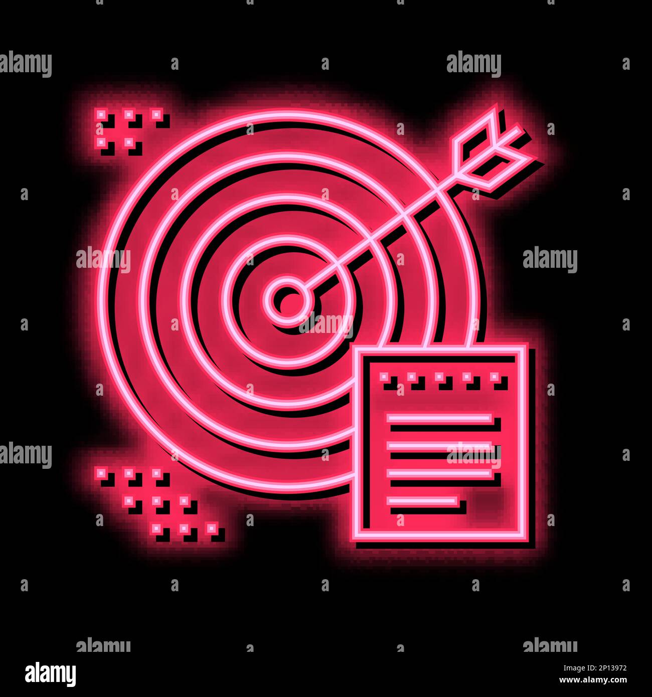 target cible arrow neon glow icon illustration Stock Vector Image & Art ...