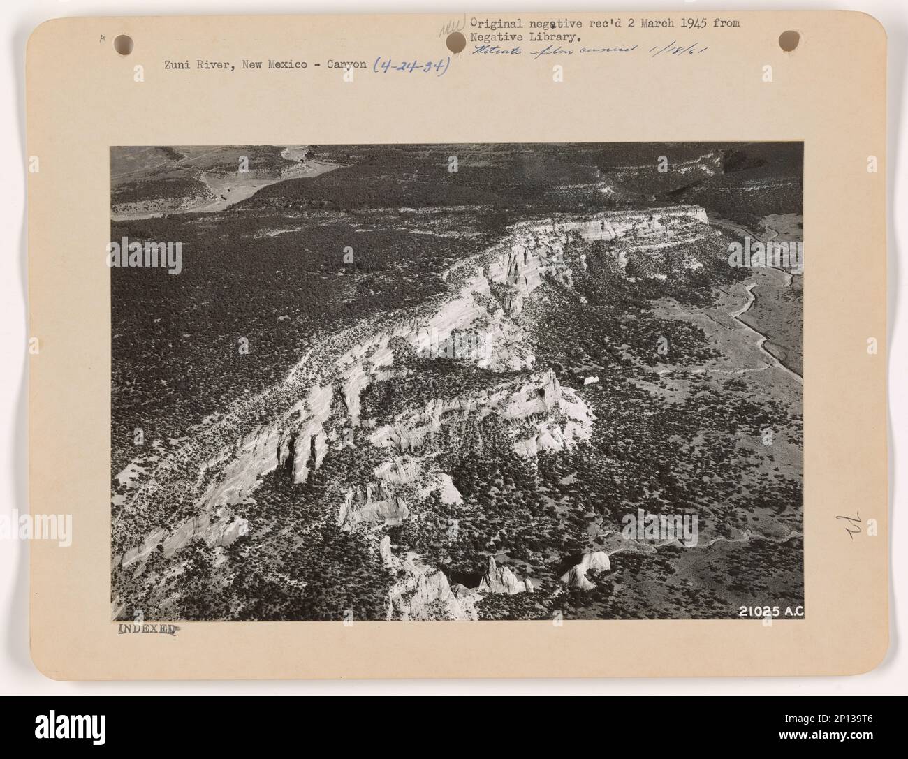 New Mexico - Zuni River, Aerial Photograph Stock Photo - Alamy