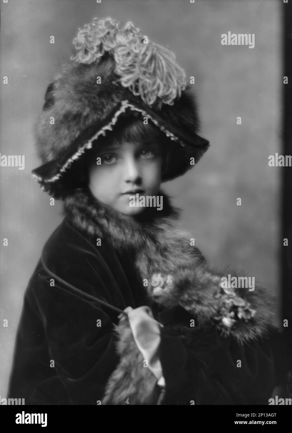 Unidentified girl, possibly daughter of Mrs. Newton McGovern, portrait ...