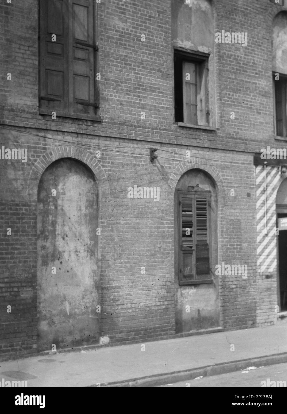 Facade of a multi-story building, New Orleans or Charleston, South ...