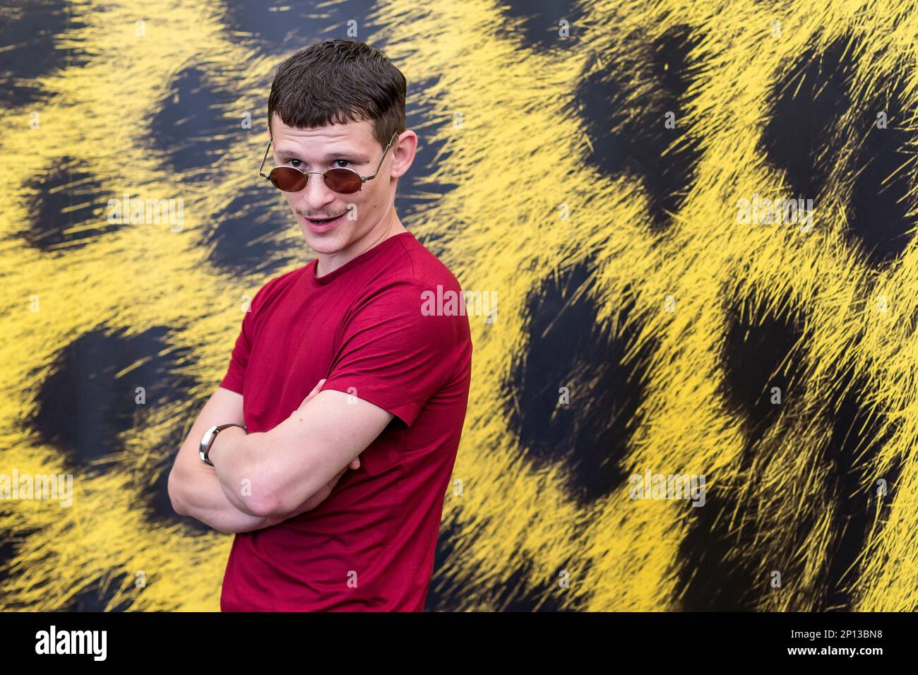 Swiss actor Joel Basman poses during a photo call for the film "Paula ...