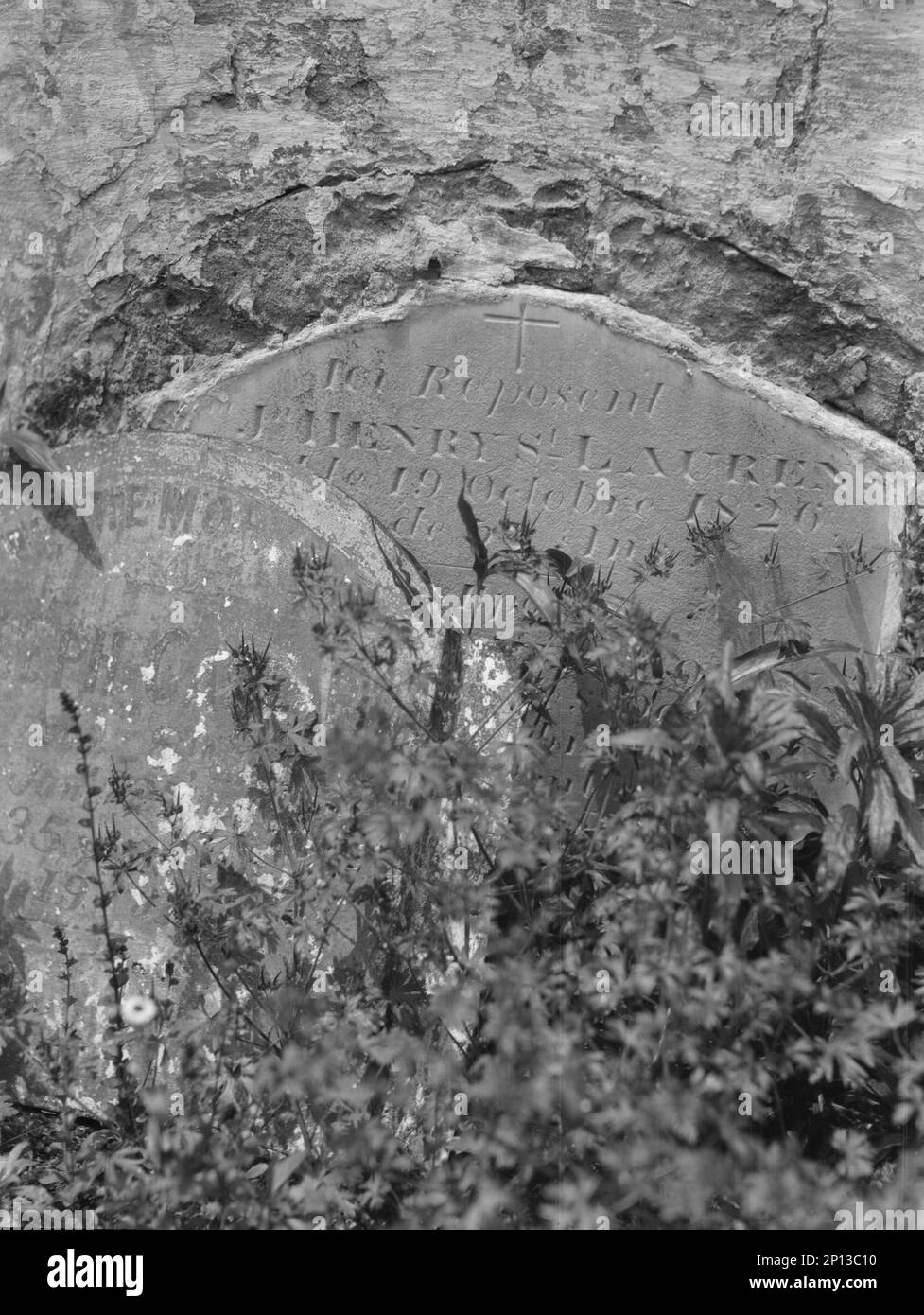 Wall tomb in the St. Louis Cemetery, New Orleans, between 1920 and 1926 ...