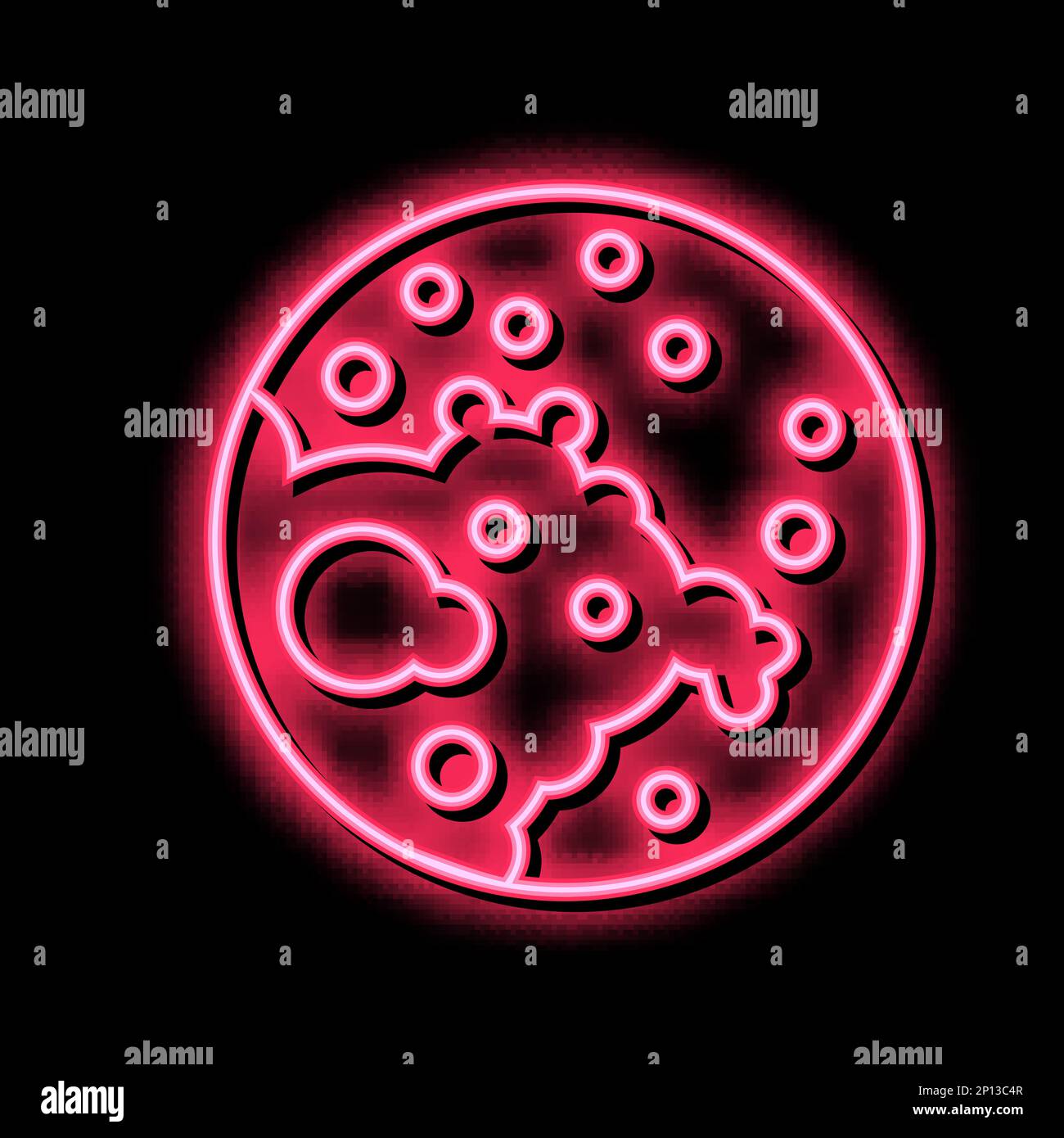 atopic dermatitis skin disease neon glow icon illustration Stock Vector ...