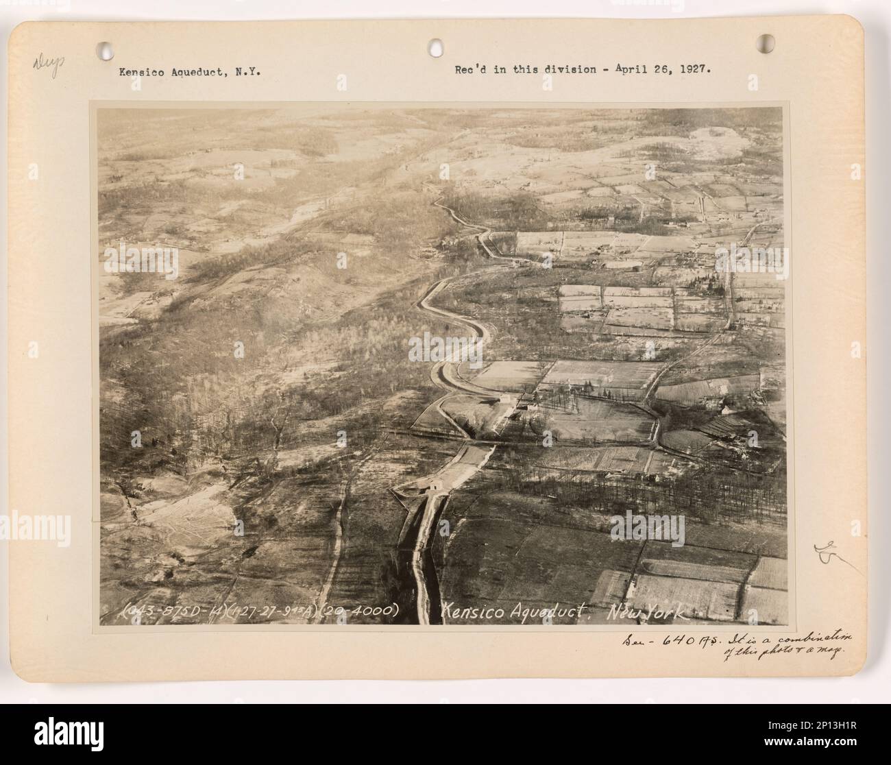New York - Kensico Aqueduct and Reservoir, Aerial Photograph Stock ...