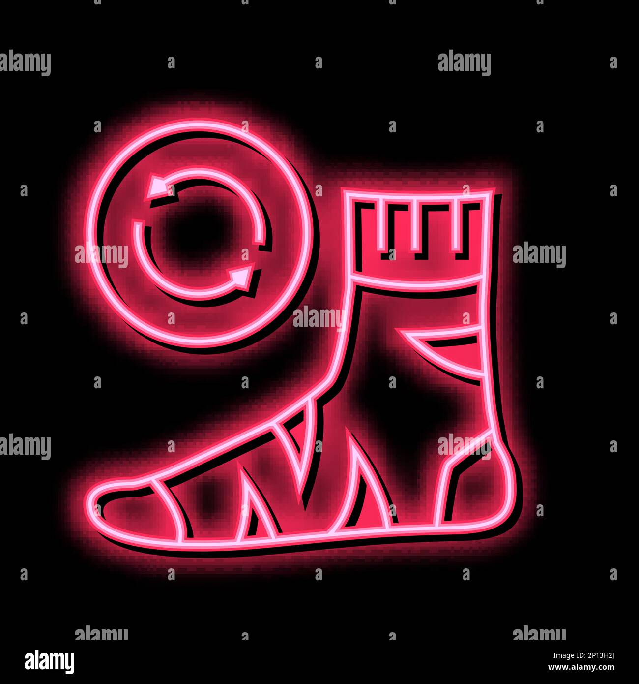 Useless Sock Neon Glow Icon Illustration Stock Vector Image And Art Alamy