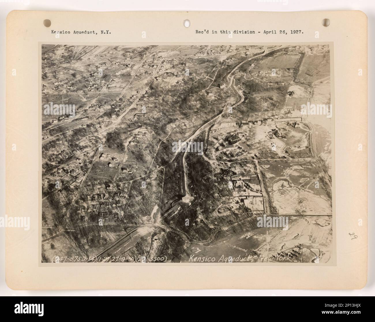New York - Kensico Aqueduct and Reservoir, Aerial Photograph Stock ...