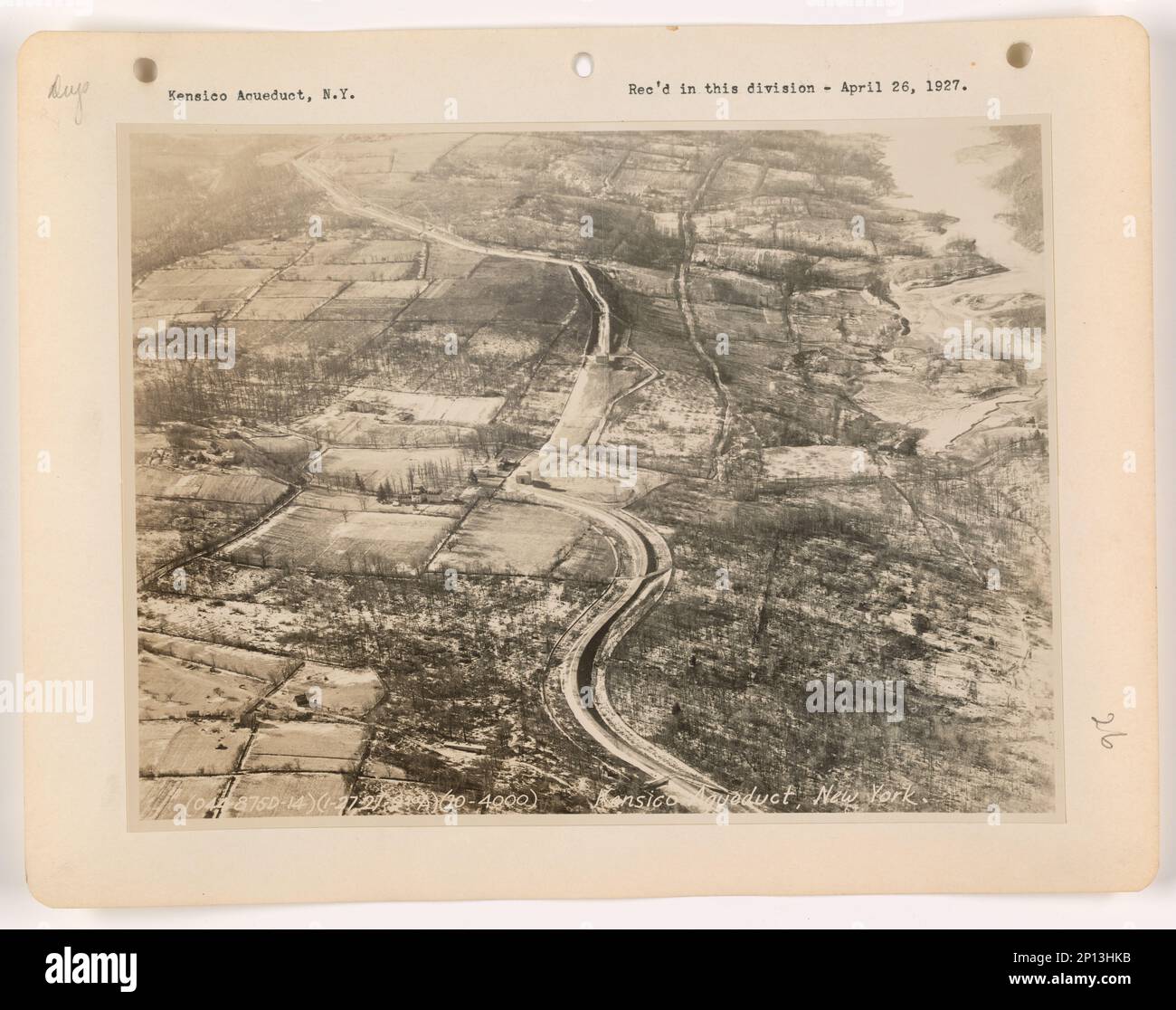 New York - Kensico Aqueduct and Reservoir, Aerial Photograph Stock ...
