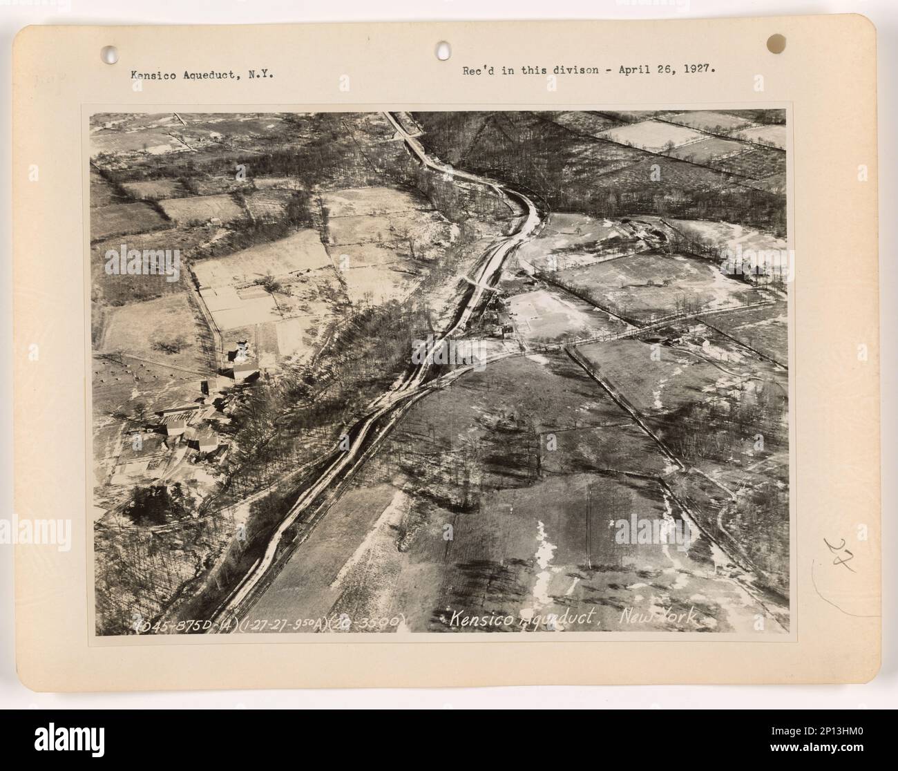 New York - Kensico Aqueduct and Reservoir, Aerial Photograph Stock ...
