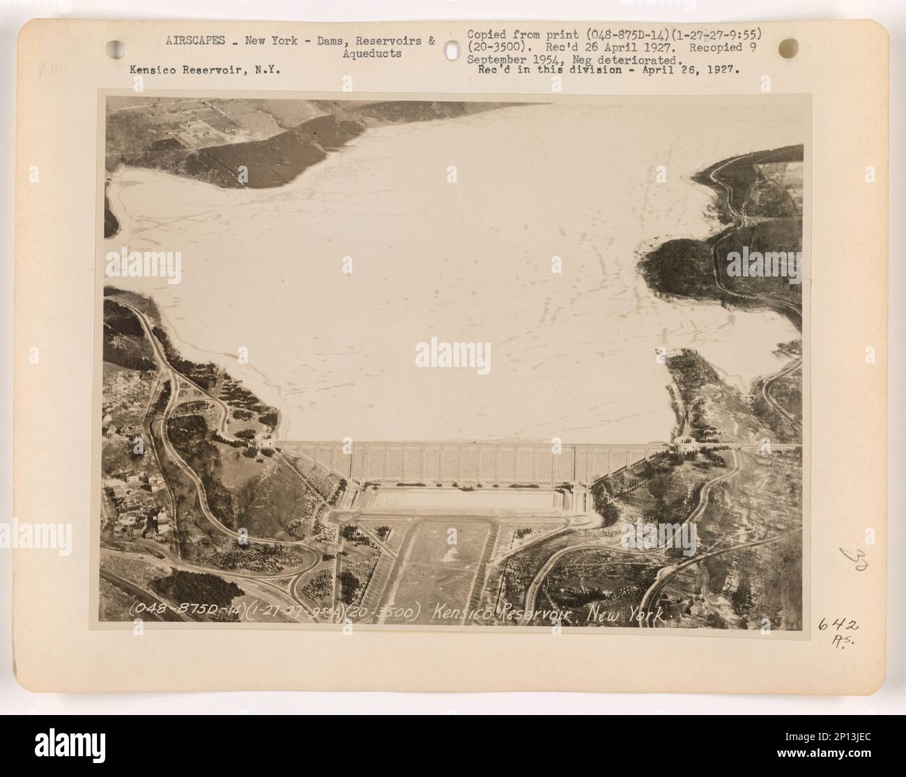 New York - Kensico Aqueduct and Reservoir, Aerial Photograph Stock ...