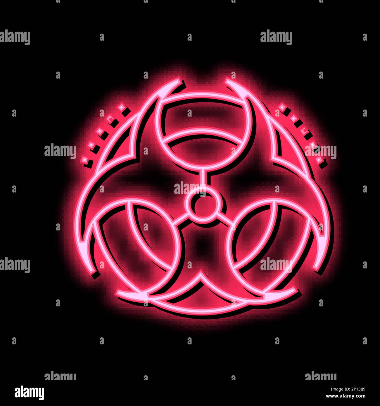 dangerous chemical waste mark neon glow icon illustration Stock Vector ...