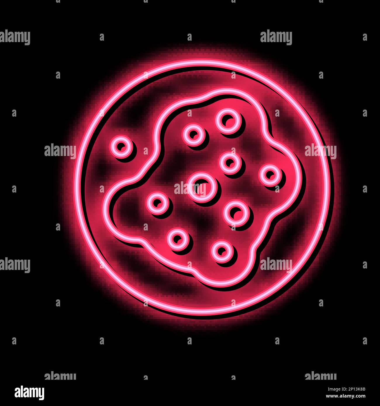 pustular skin disease neon glow icon illustration Stock Vector Image ...