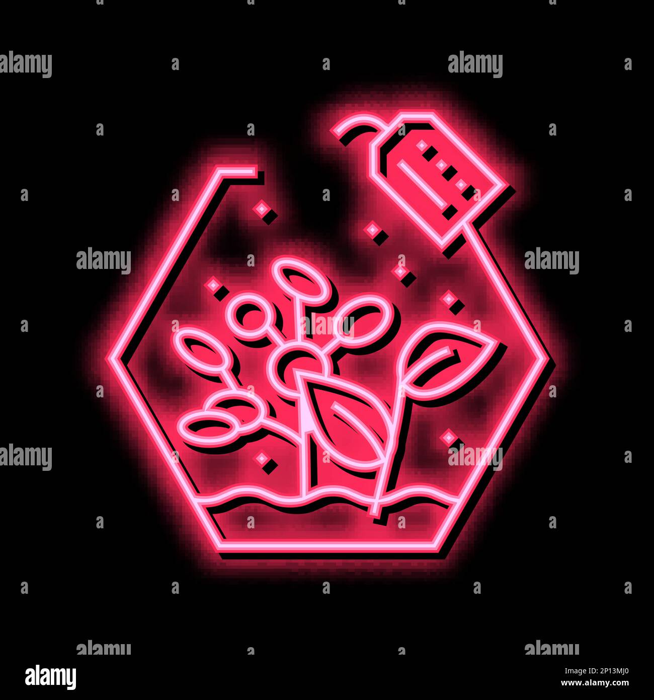 growing plants neon glow icon illustration Stock Vector Image & Art - Alamy