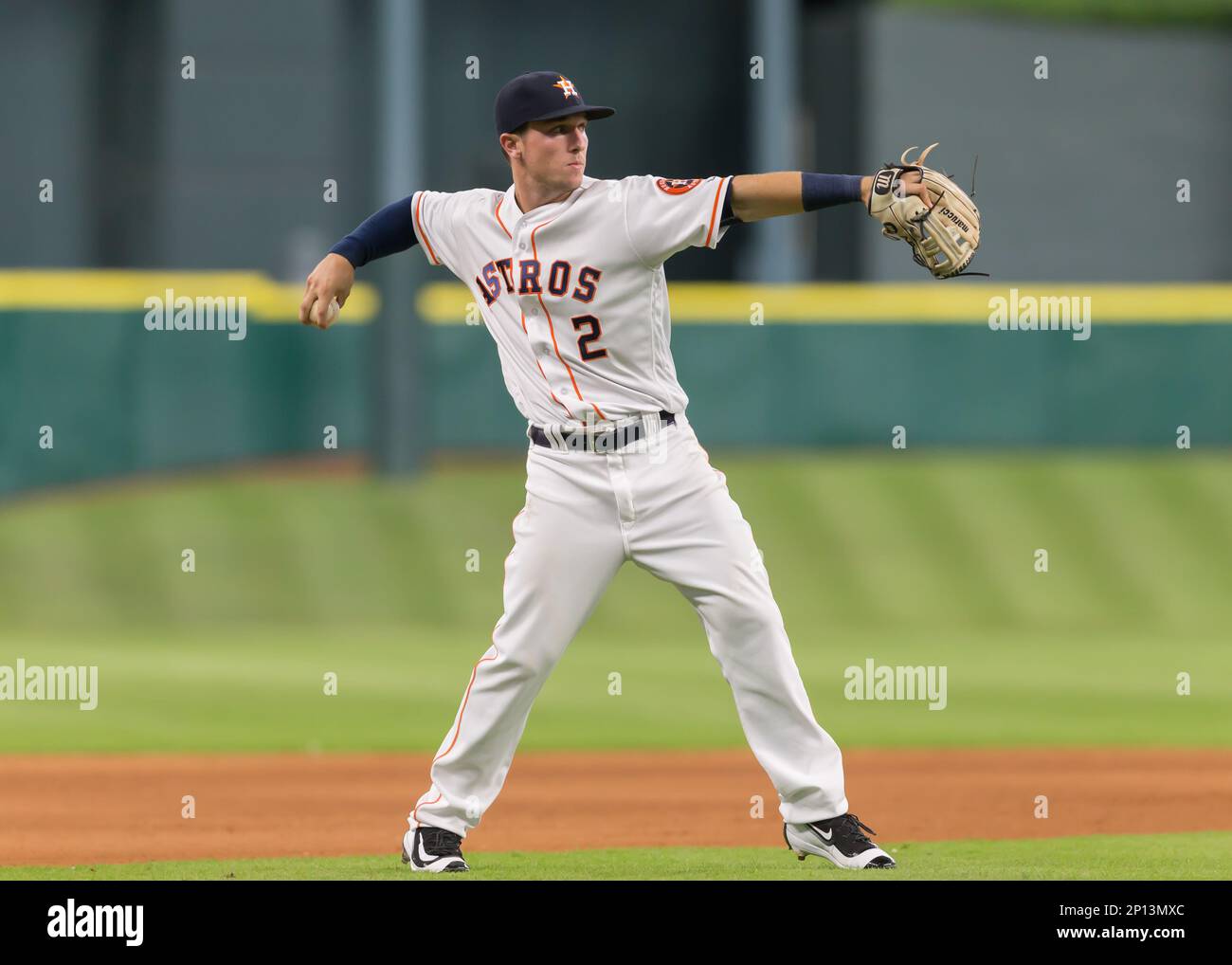 01 August 2016: Houston Astros third baseman Alex Bregman (2) makes a ...