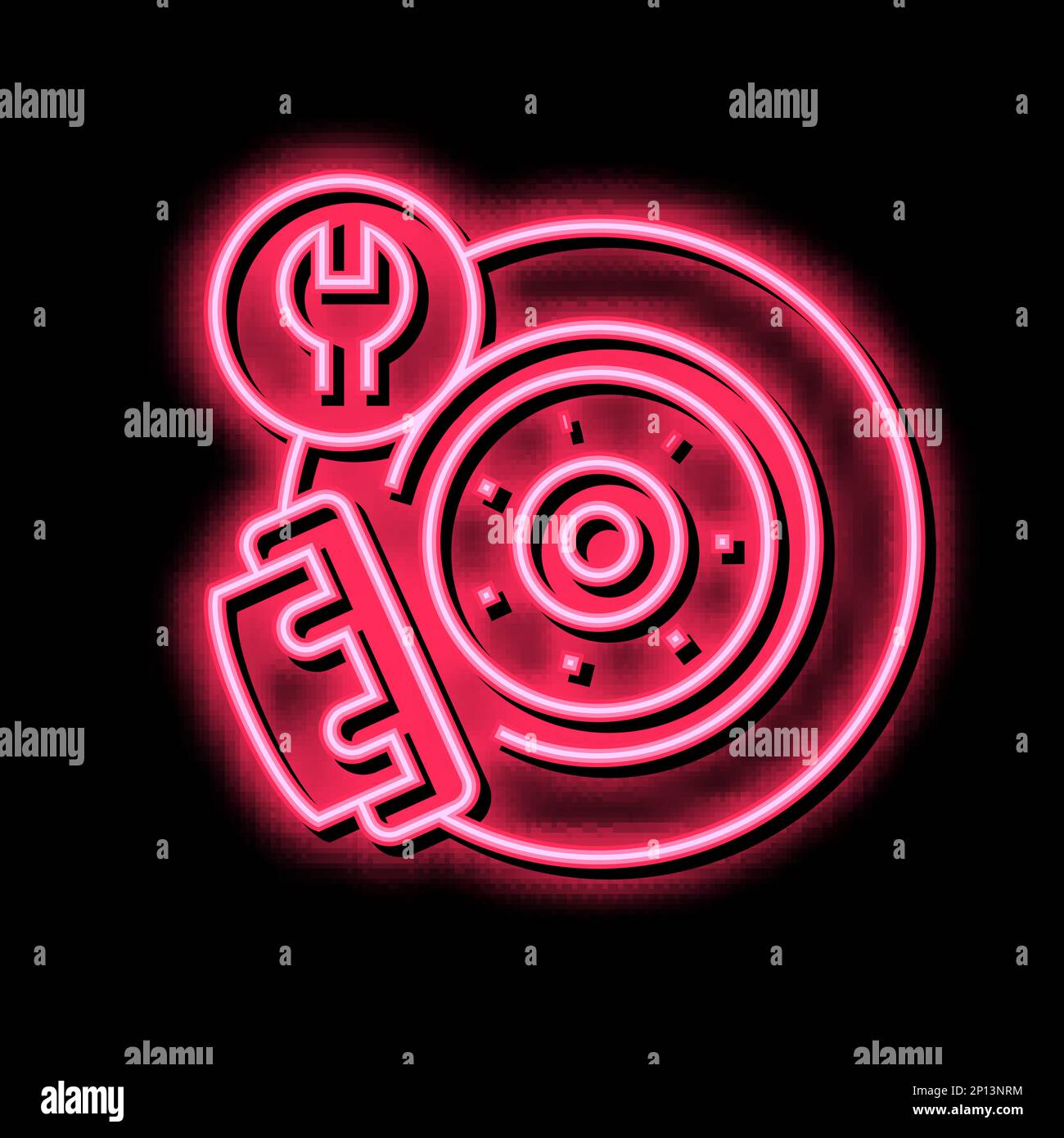 Glowing disc brake Stock Vector Images - Alamy