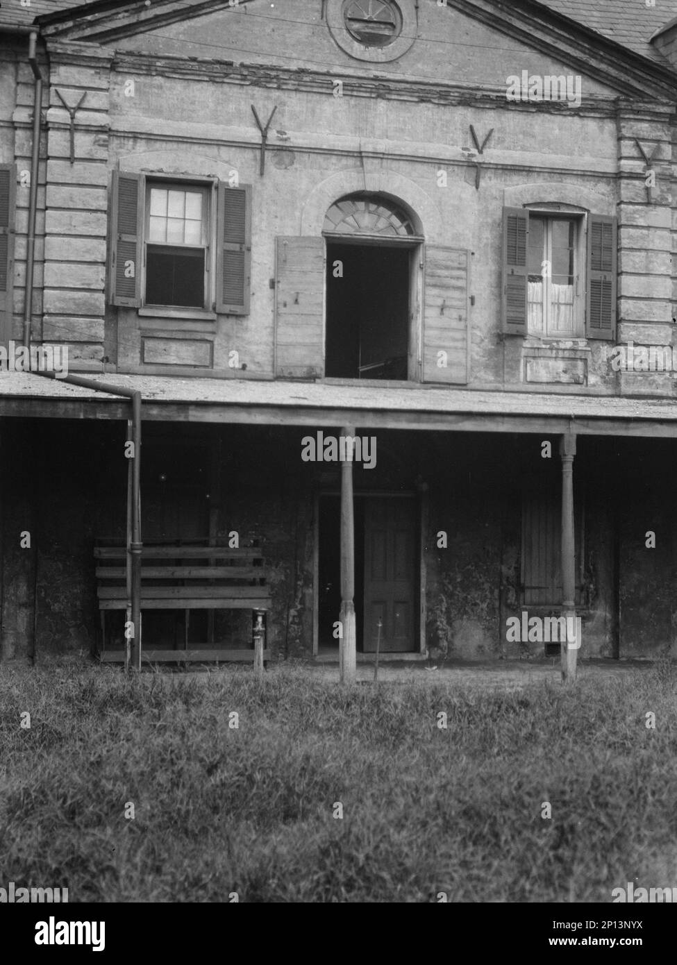 Rear wall of the old Ursuline convent, New Orleans, between 1920 and ...