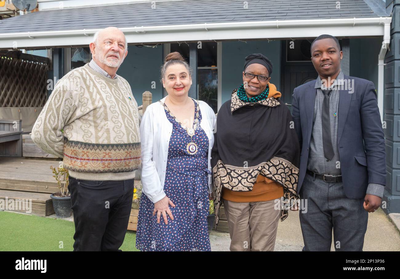 Representatives from Rwanda met with Zoe Fox, Mayor of Camborne in The ...
