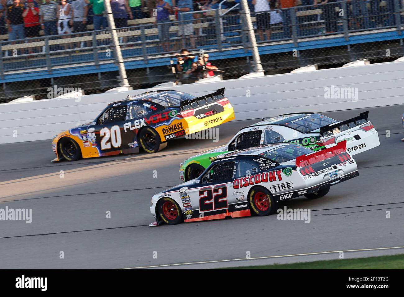 Erik Jones (20), Dakoda Armstrong (18) and Brad Keselowski (22) during ...