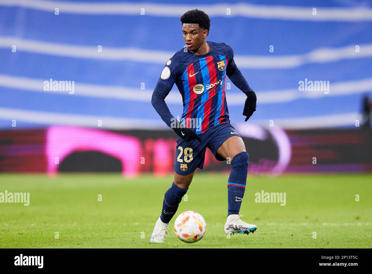 Madrid, Madrid, Spain. 2nd Mar, 2023. Alejandro Balde of FC Barcelona ...