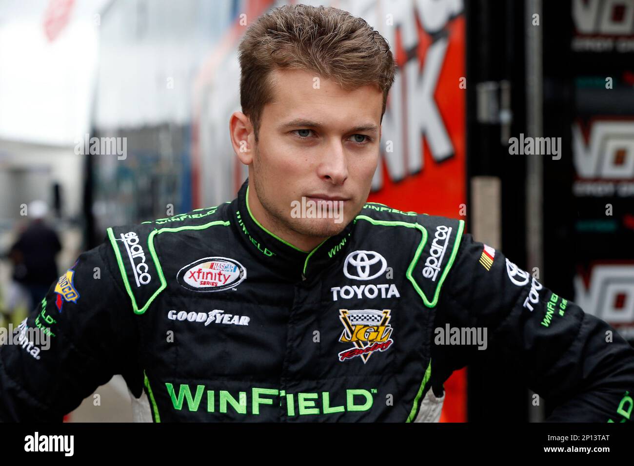 Dakoda Armstrong, WinField Toyota Camry during practice for the NASCAR ...