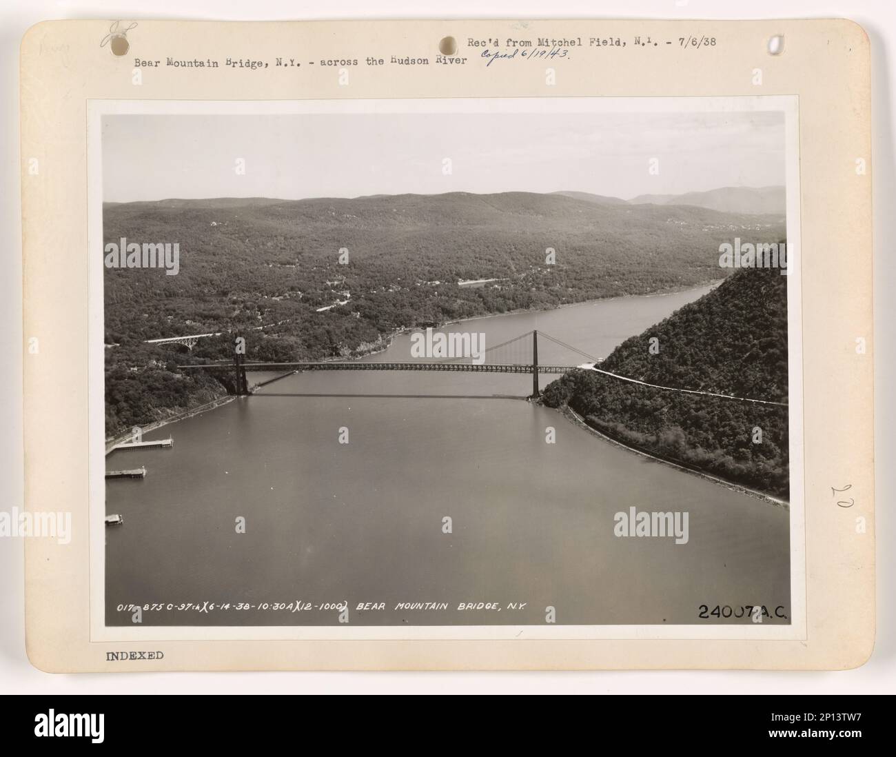 New York - Bear Mountain Bridge, Aerial Photograph Stock Photo - Alamy