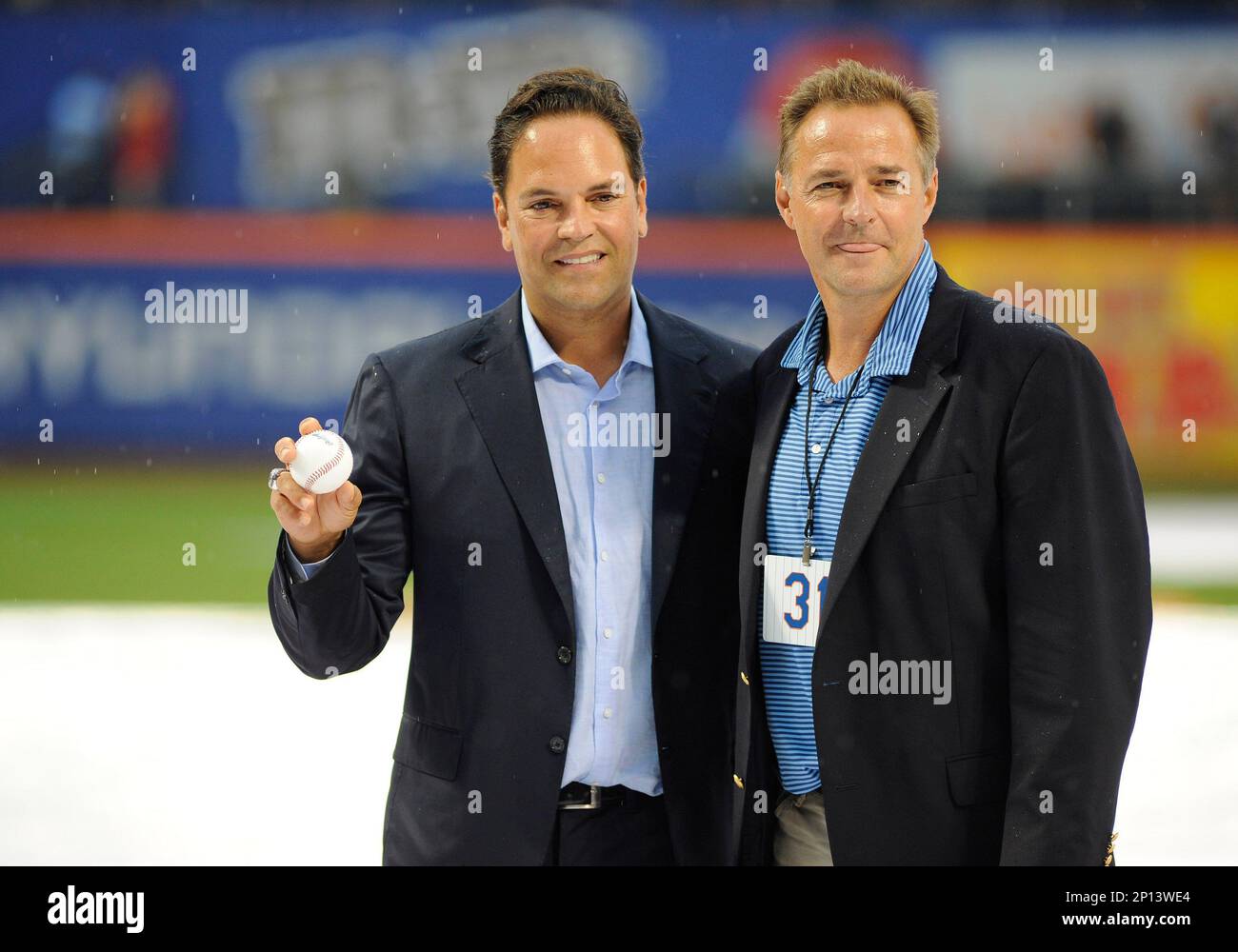 30 July, 2016. New York Mets former catcher Mike Piazza (31) poses with ...