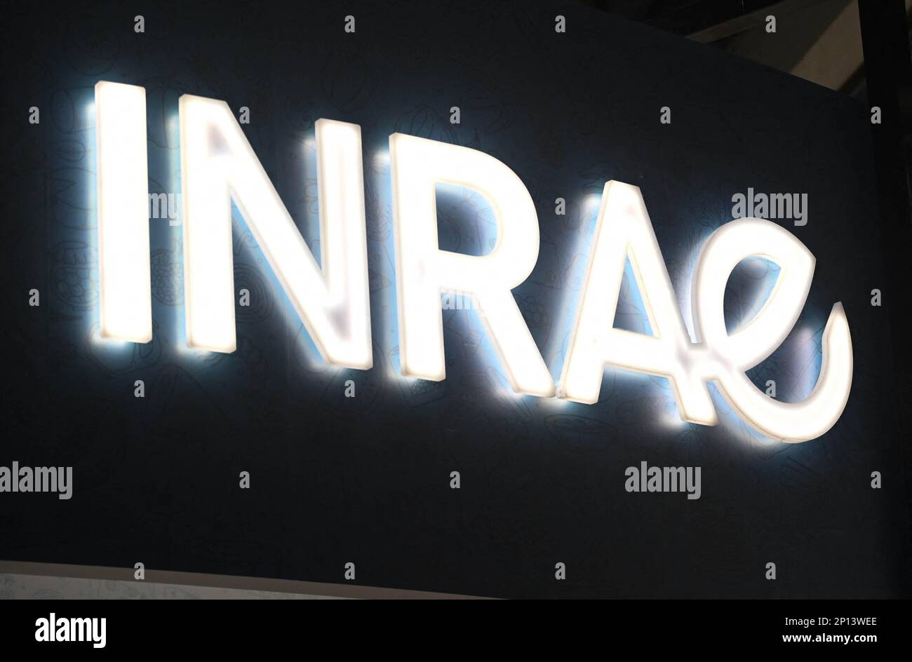 Paris, France. 03rd Mar, 2023. Illustration of the INRAE logo at the ...