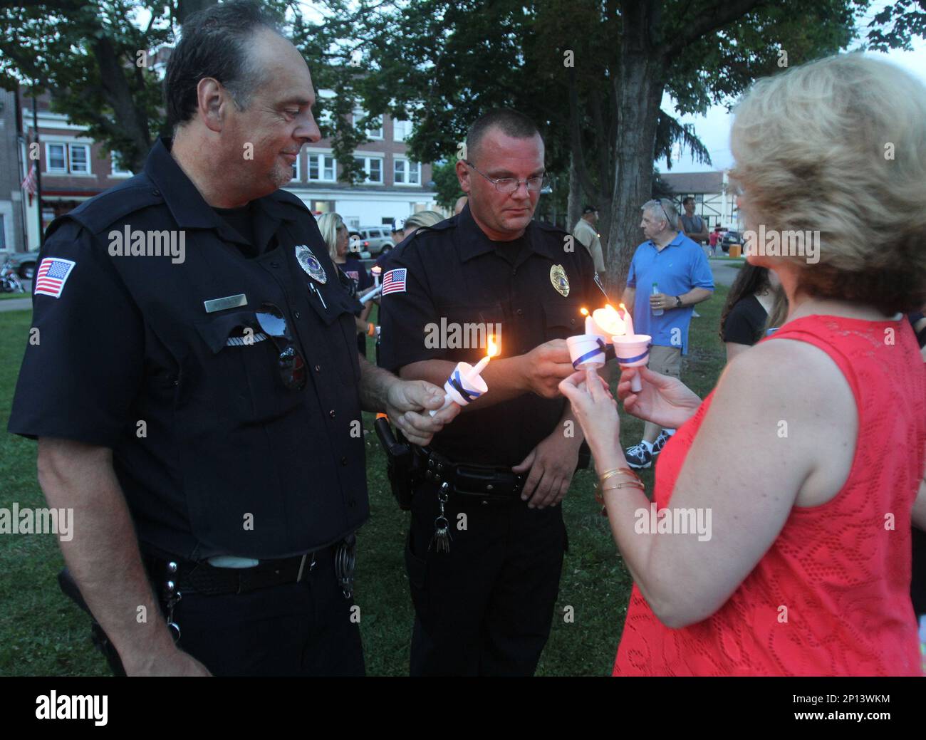Newport Township, Pa., Officer Joseph Weiberth, left, and Chief Jeremy ...