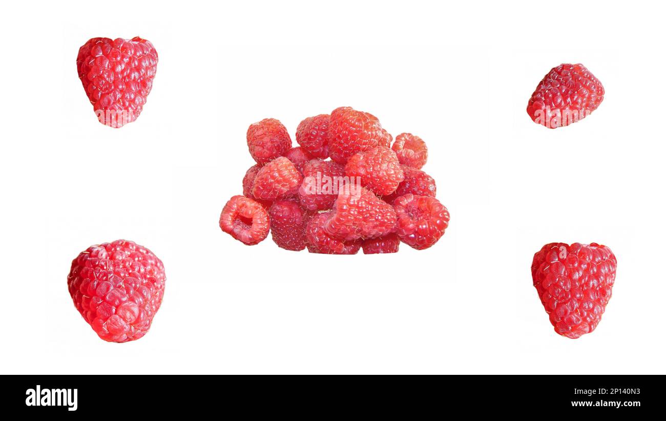 Raspberry isolated on white background Stock Photo - Alamy