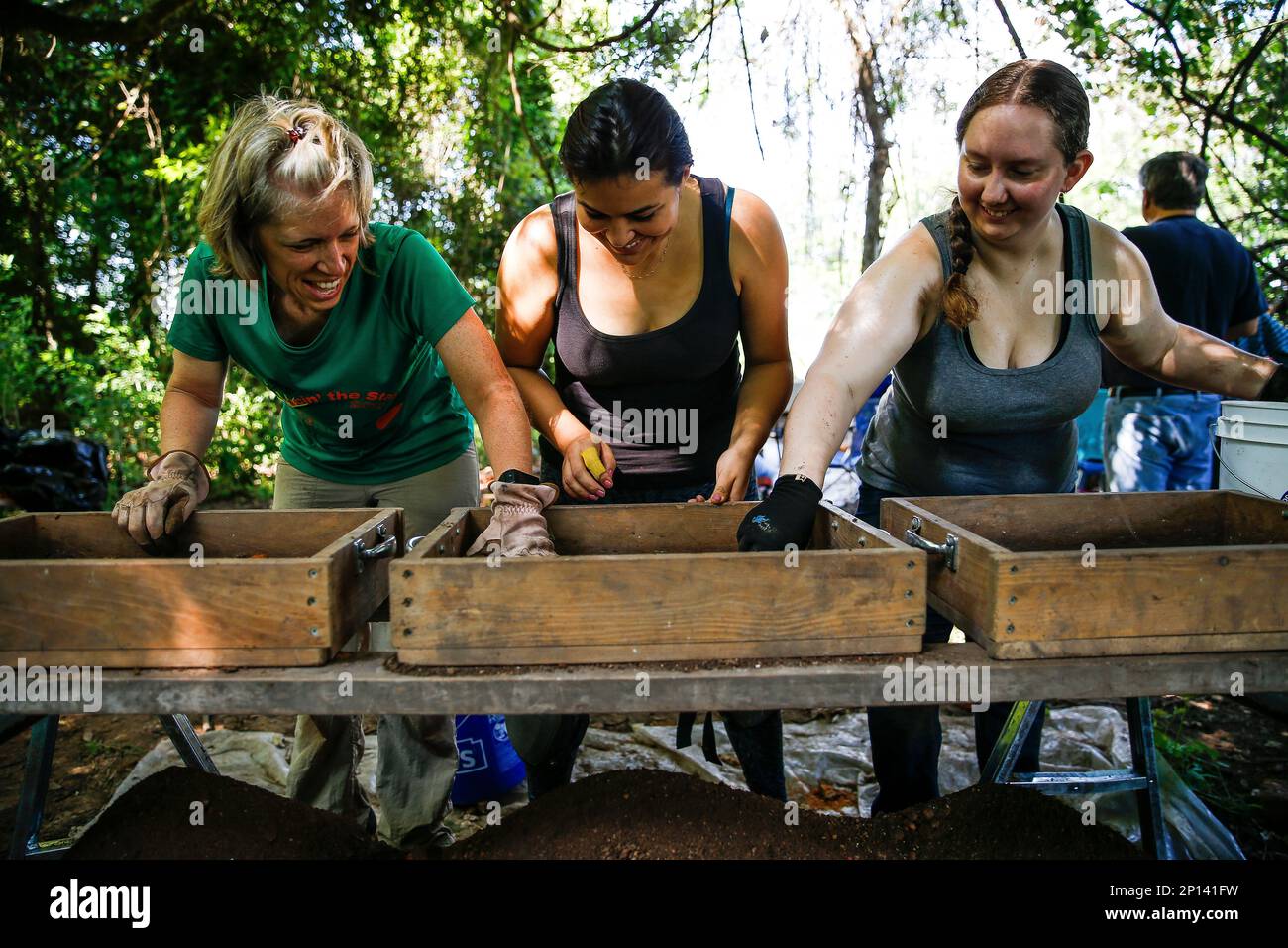 In this June 28, 2016, photo, University of Houston students Tara ...