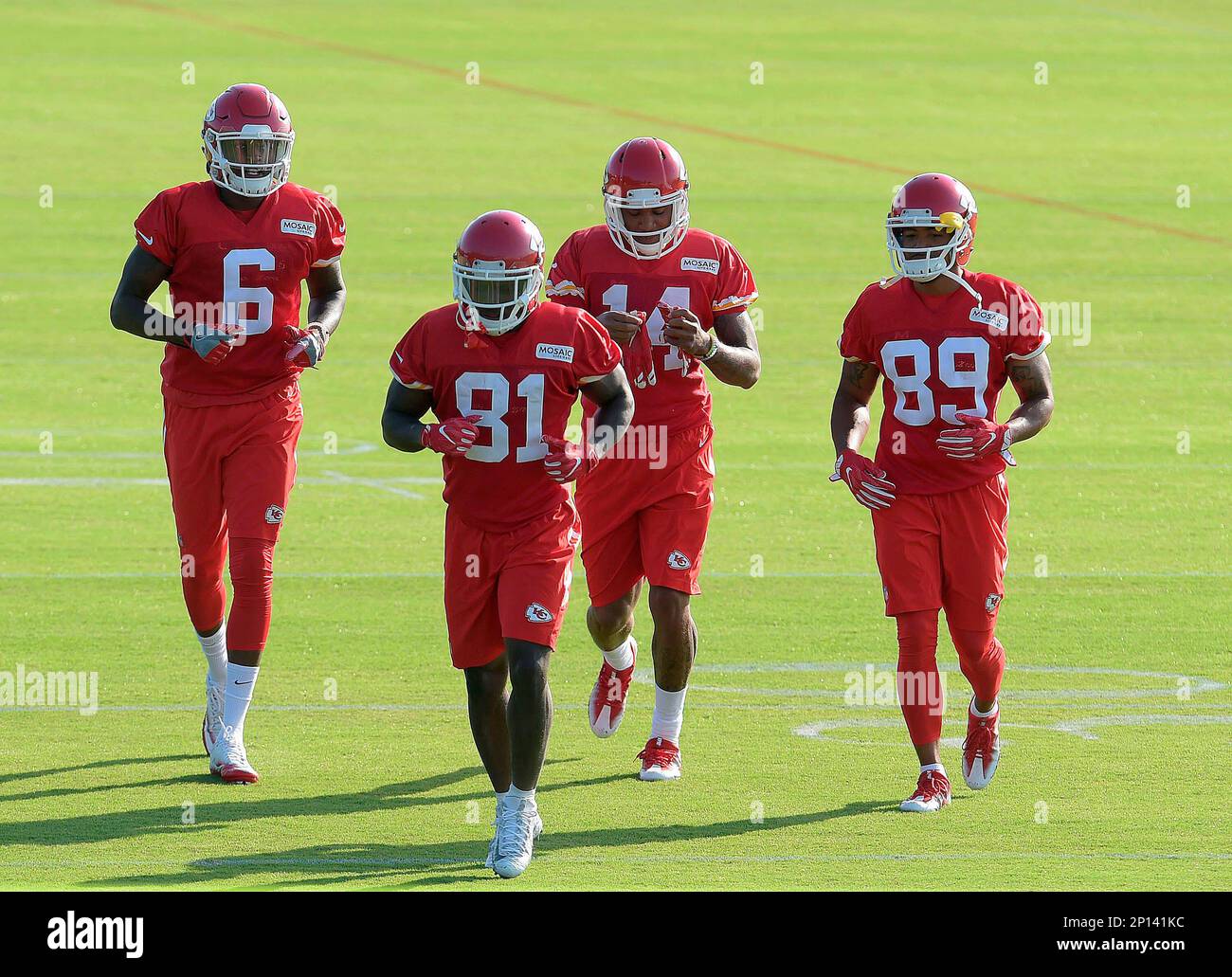 Kansas City Chiefs wide receivers Seantavius Jones, Tyreek Hill ...