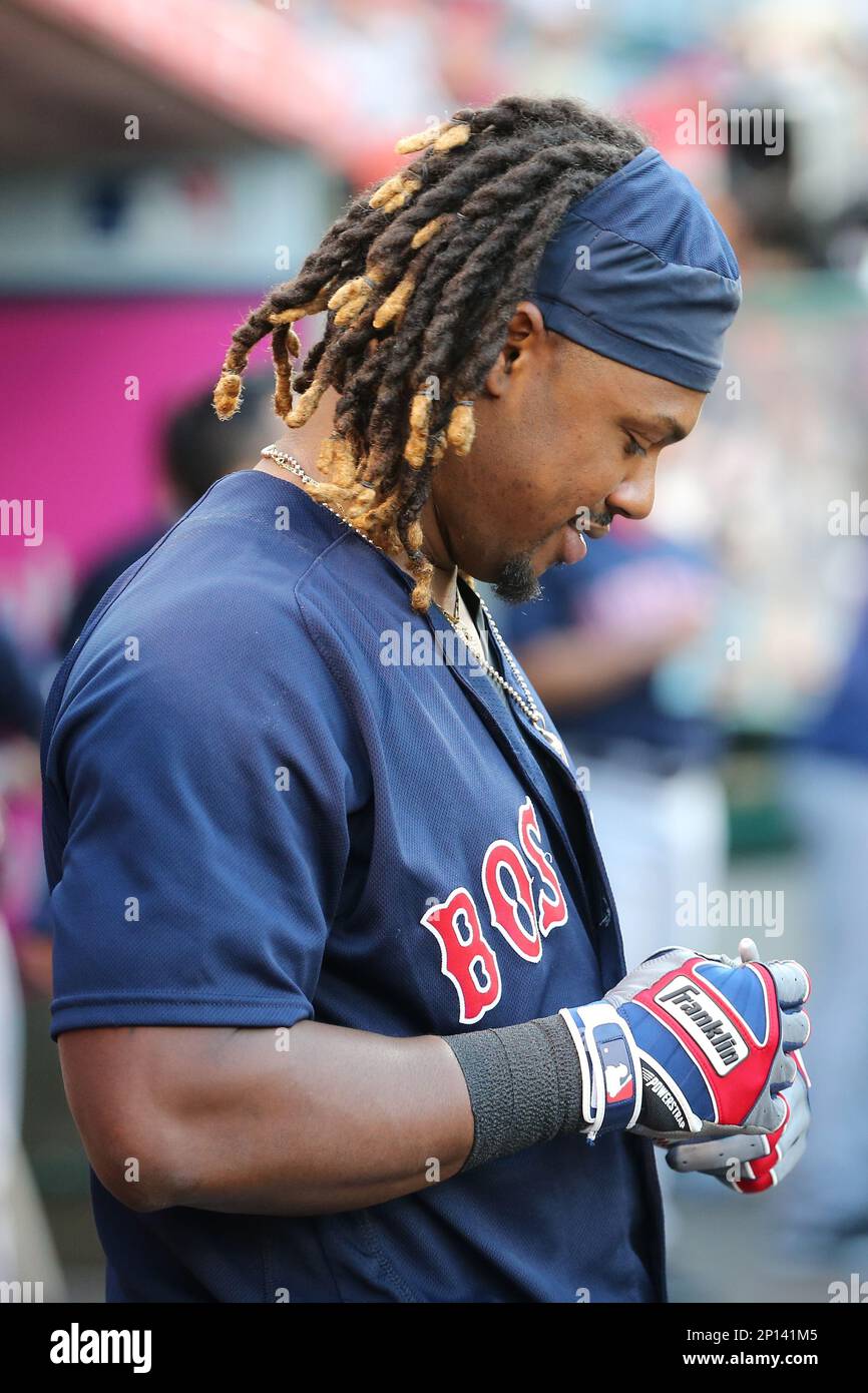 July 29, 2016: Boston Red Sox first baseman Hanley Ramirez #13 signs a ...