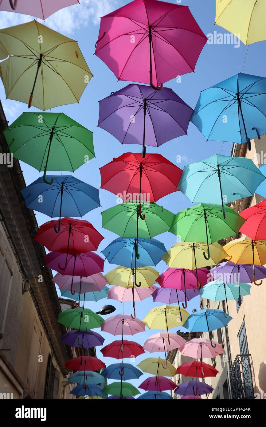 Umbrella Sky 2019 in Carcassonne, France Stock Photo - Alamy