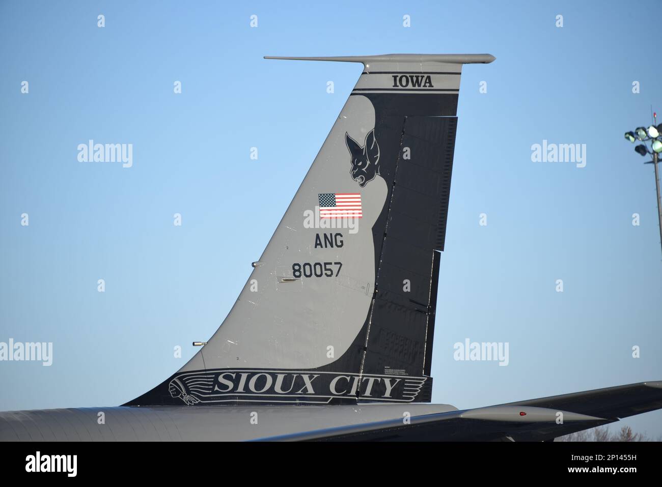 U.S. Air Force KC-135 with a giant bat tail flash, assigned to the ...