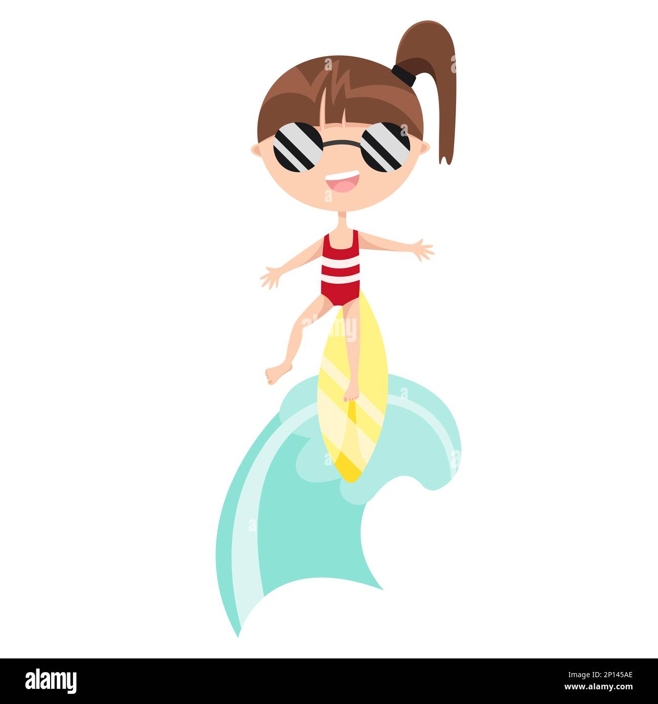 Teen surfing water wave Cut Out Stock Images & Pictures - Alamy