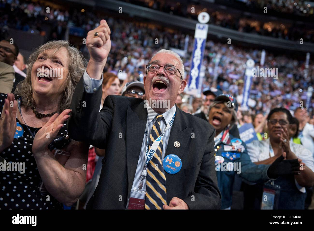 UNITED STATES - JULY 27: Rep. Gerry Connolly, D-Va., cheers in the ...