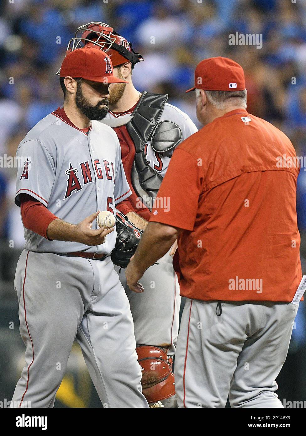 27 July 2016: Los Angeles Angels starting pitcher Matt Shoemaker (52 ...