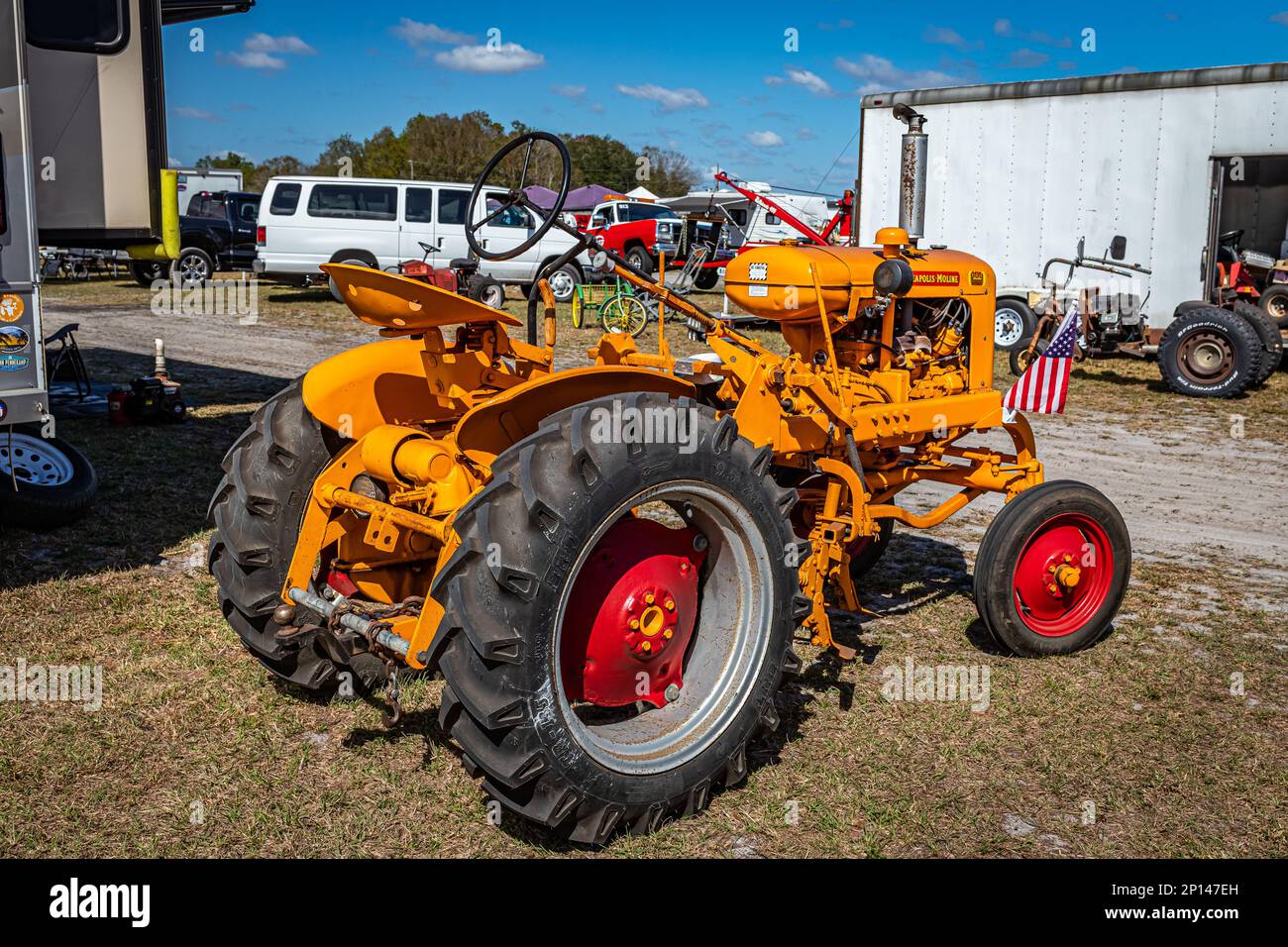 Fort Meade, FL - February 24, 2022: High perspective rear corner view ...