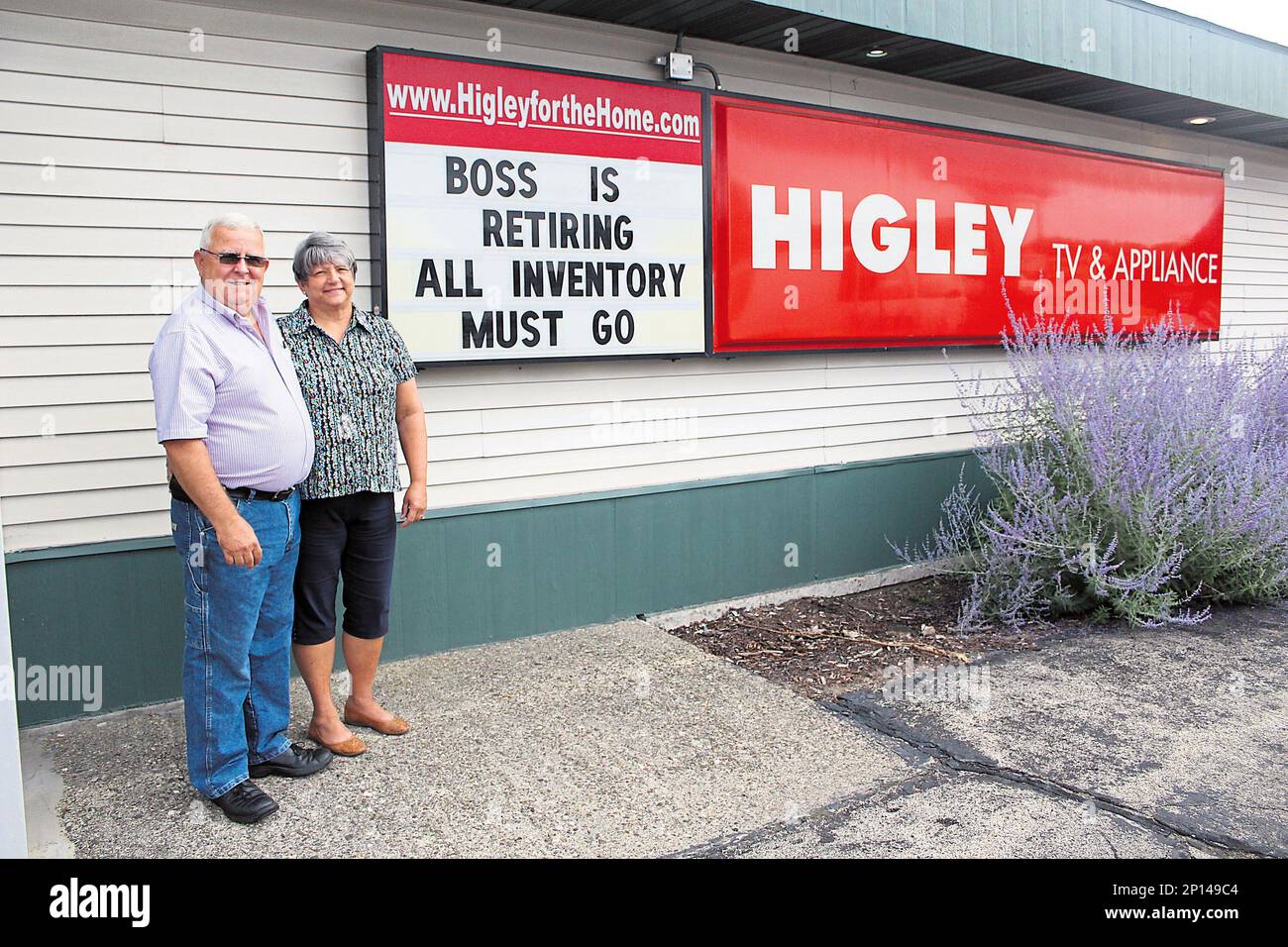 In this July 12, 2016 photo, Carl and Lou Ann Higley pose outside of ...