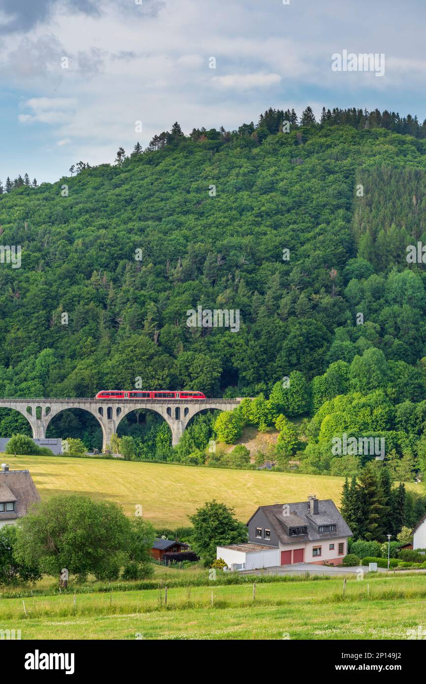 Willingen (Upland): railway viaduct Willinger Viadukt (Itterbrücke ...