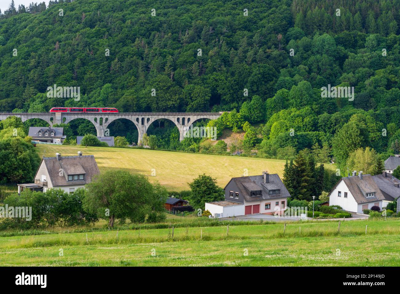 Willingen (Upland): railway viaduct Willinger Viadukt (Itterbrücke ...