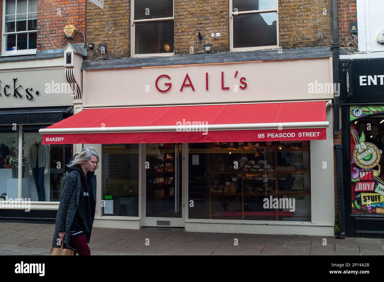 Windsor, Berkshire, UK. 2nd March, 2023. A Gail's Bakery in Windsor ...