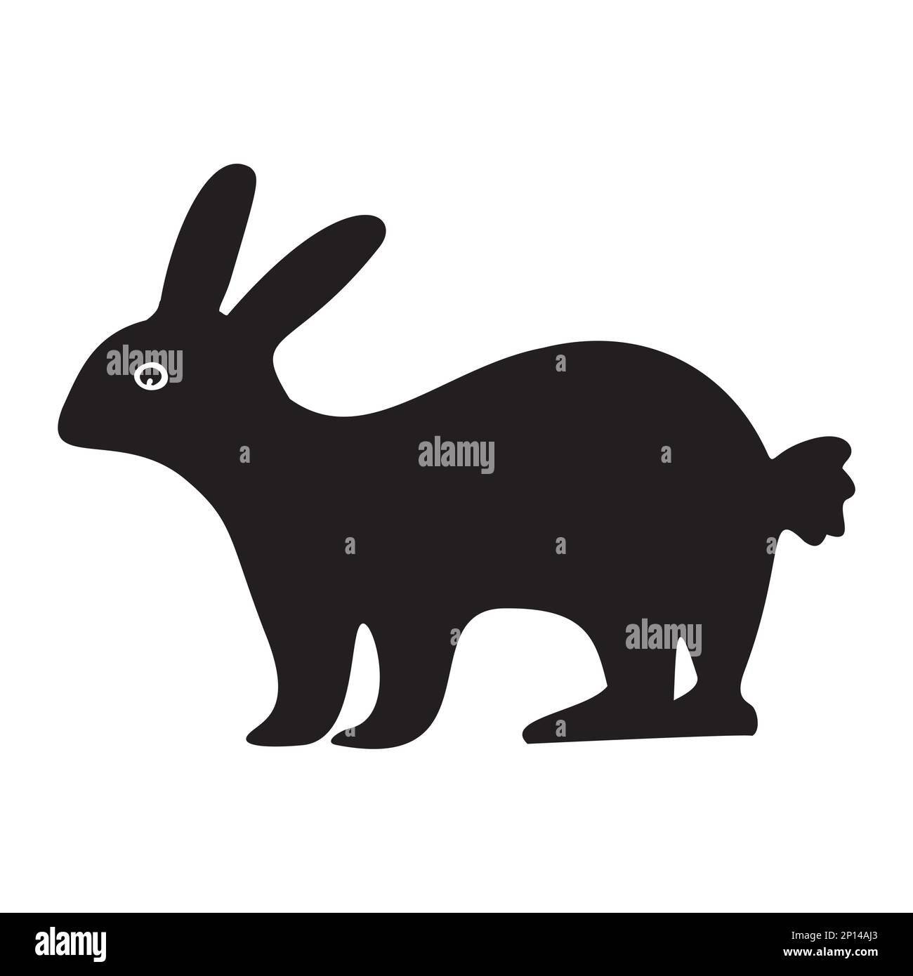 Cute easter bunny cartoon clipart. Vector rabbit motif Stock Vector ...